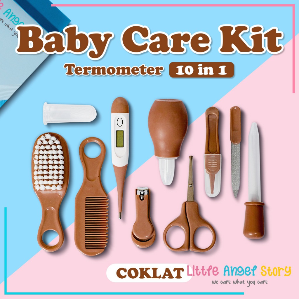 Jual BABY CARE NAIL KIT SET Alat Perawatan Bayi 10in1 Termometer Sisir ...