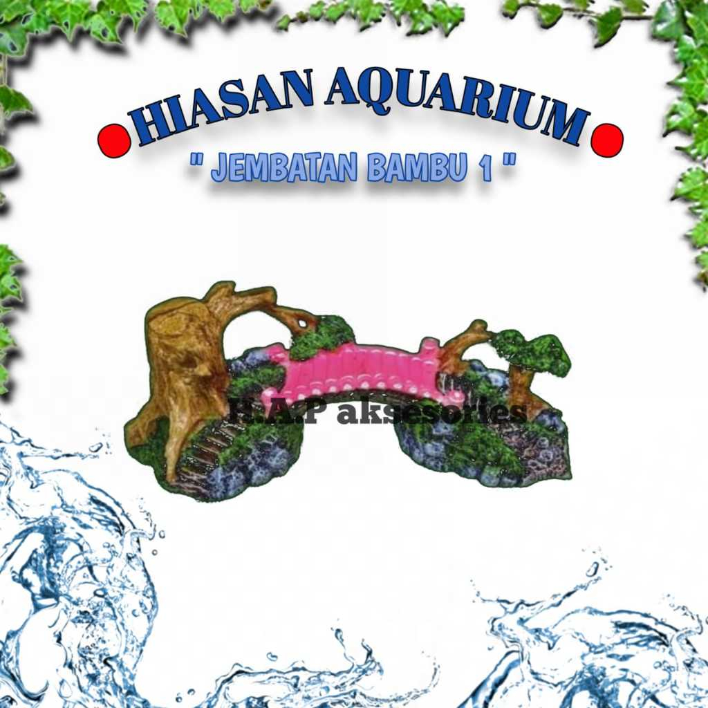 Jual HIASAN AQUARIUM FIBER JEMBATAN BAMBU / JEMBATAN HIAS UNTUK KURA ...