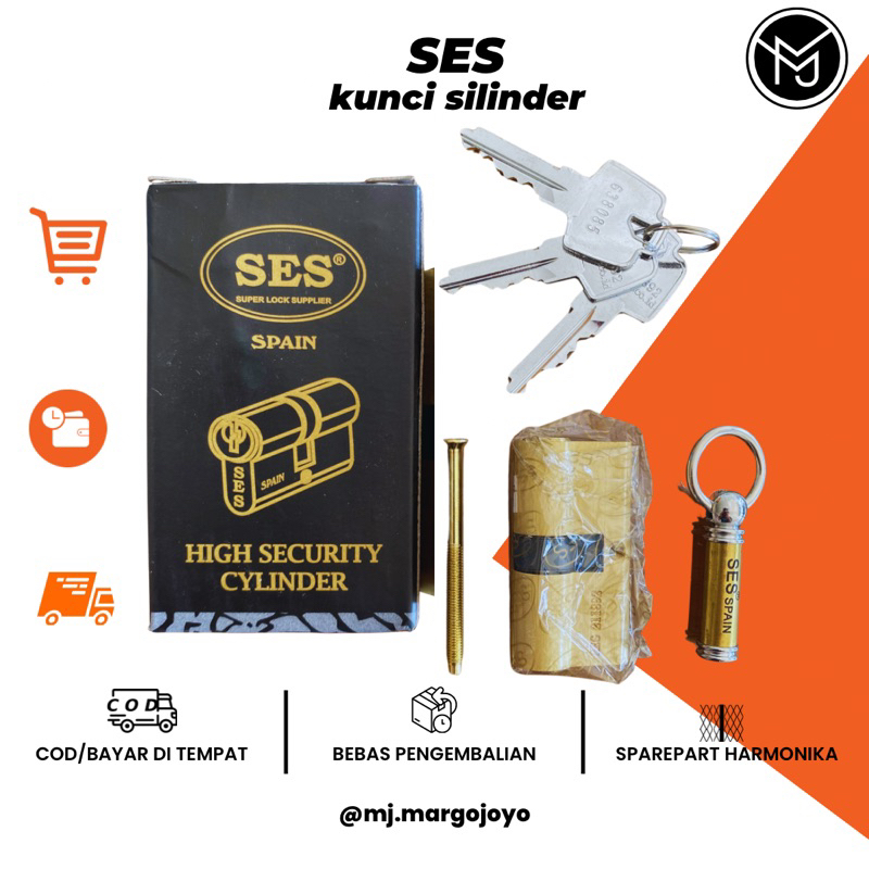 Jual Kunci silinder SES / kunci cylinder / kunci pintu besi / pintu ...