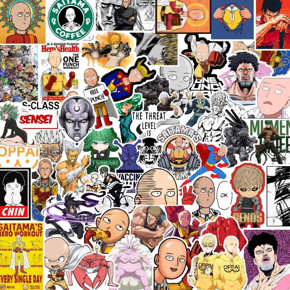 Jual (30 PCS) Sticker Anime/ Sticker One Punch Man Glossy/ Saitama ...