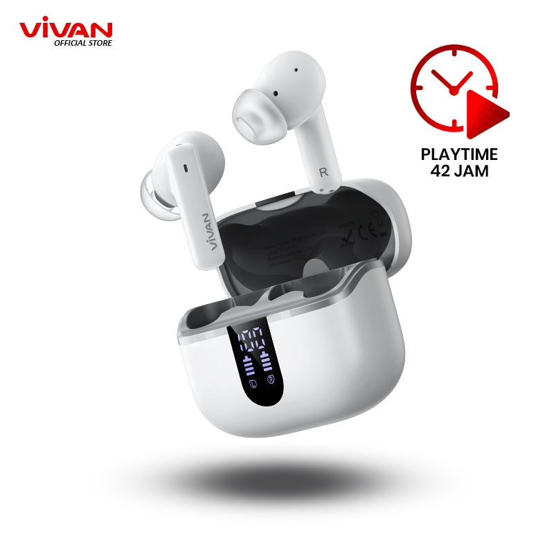 Jual VIVAN Liberty T100E TWS Earphone Headset Headphone Bluetooth 5.3 ...