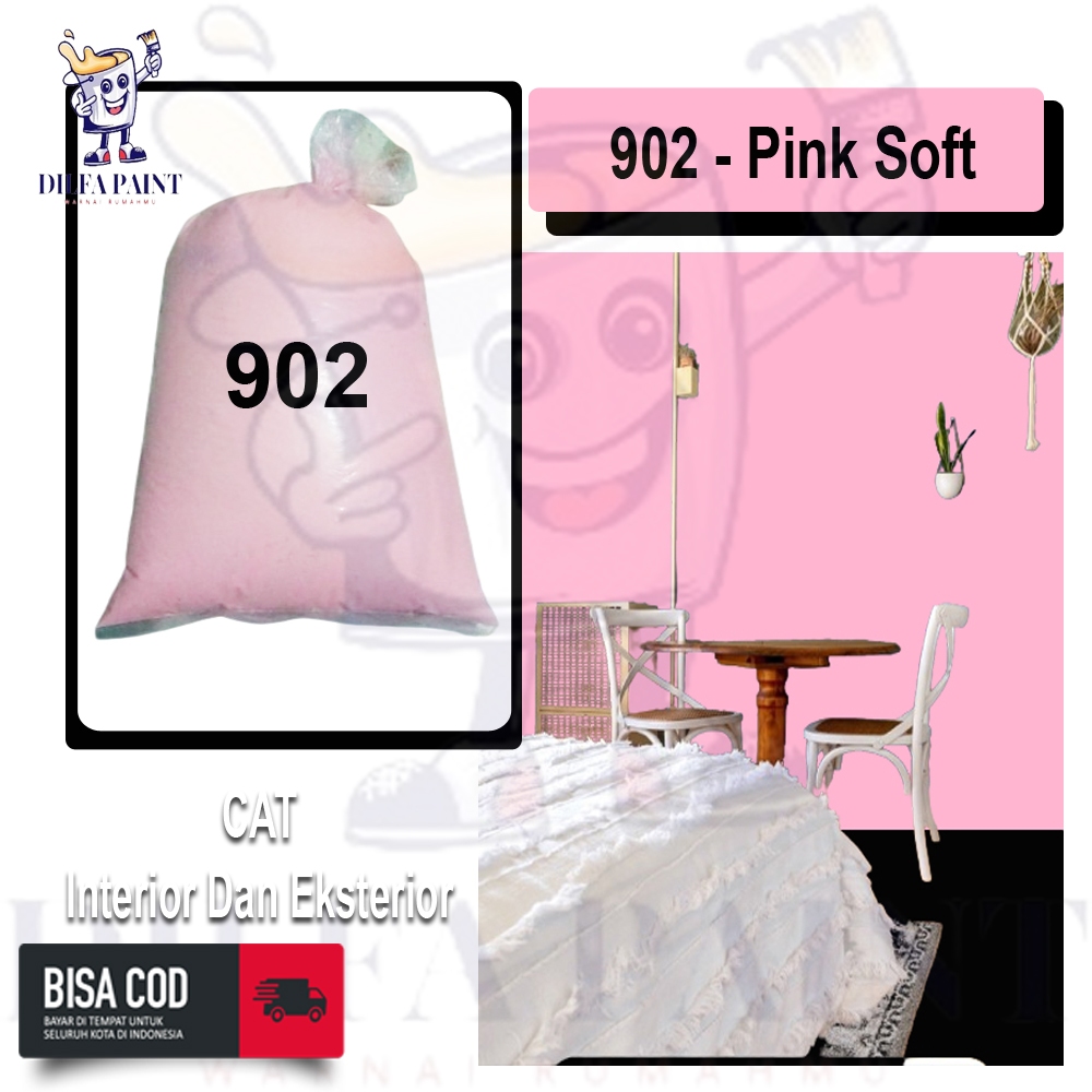 Jual CAT TEMBOK KILOAN CAT DINDING KILOAN SUPER BAGUS 1 KG WARNA PINK ...