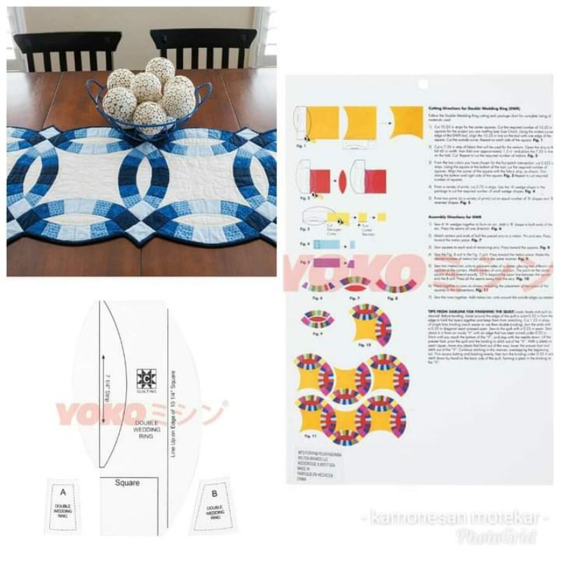 Jual Penggaris Patchwork Quilting Wedding Ring Template | Shopee Indonesia