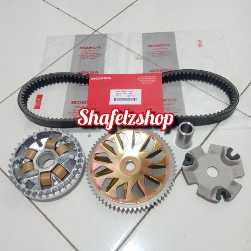 Jual Paket Lengkap CVT KVY - Rumah Roller CVT ASSY Set Kipas Roller Plus Vanbelt Beat Karbu ...