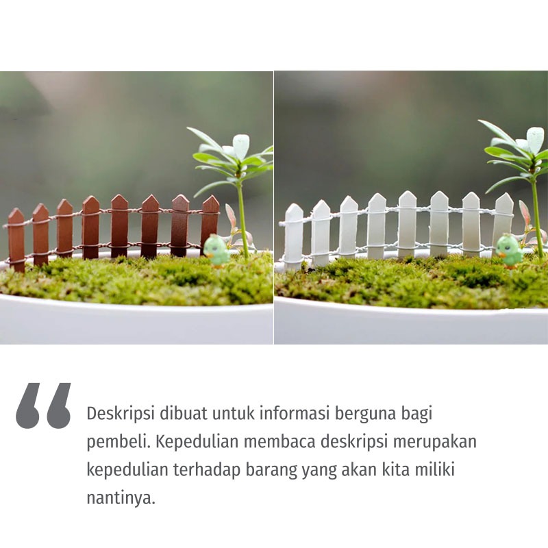 Jual Pagar Miniatur Ornamen Bonsai Plastik Artifisial / Terarrium ...