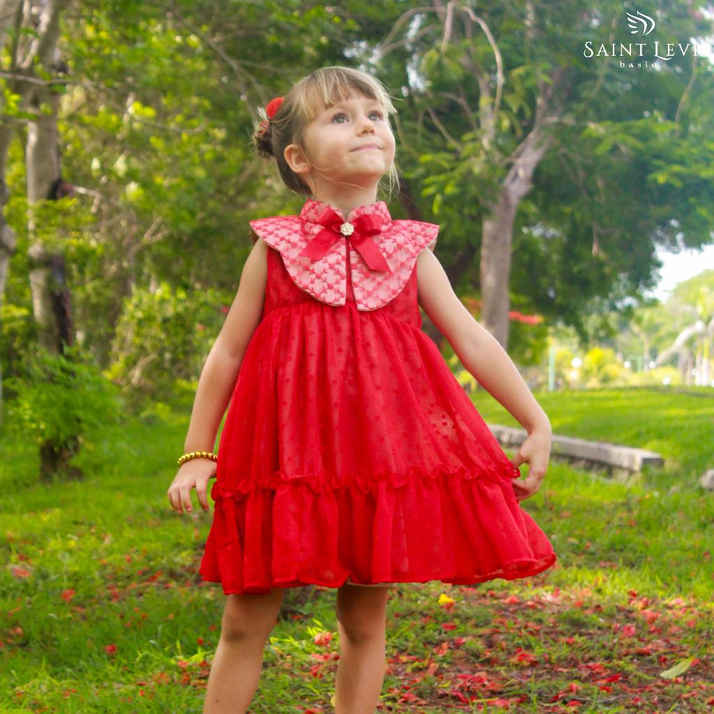 Jual [St. Levi Basic] 2024 CNY DRESS RED /dress anak cny / baju anak cny / cheongsam anak / baju ...