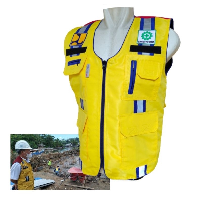Jual Rompi Safety Vest Kementerian PU PUPR Bina Marga Parasut Reflector ...