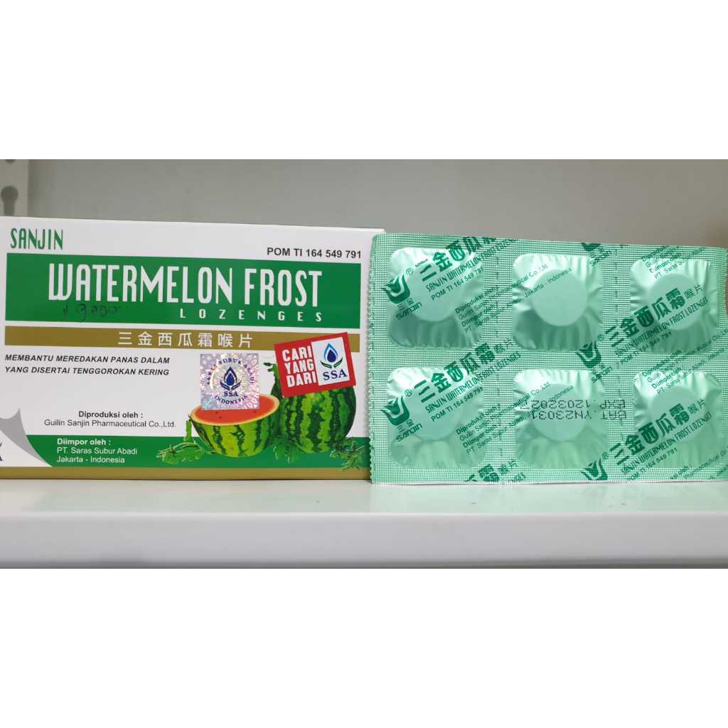Jual Watermelon frost lozenges tablet hisap membantu meredakan panas ...