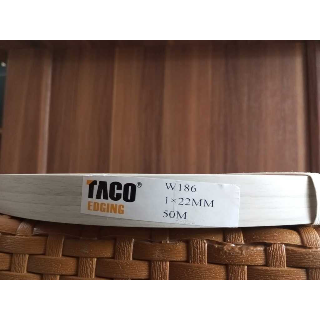 Jual Per 5 Meter Edging Taco W 186 1 x 22 Mm Woodgrain HPL TH 186 AA 2 Cm | Shopee Indonesia