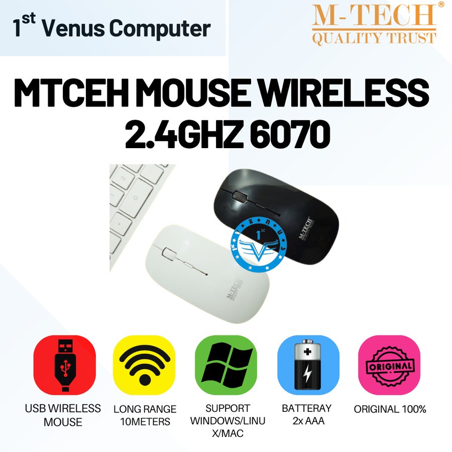 Jual MOUSE MTECH WIRELESS 2.4GHZ 6070 / MOU05-MT | Shopee Indonesia