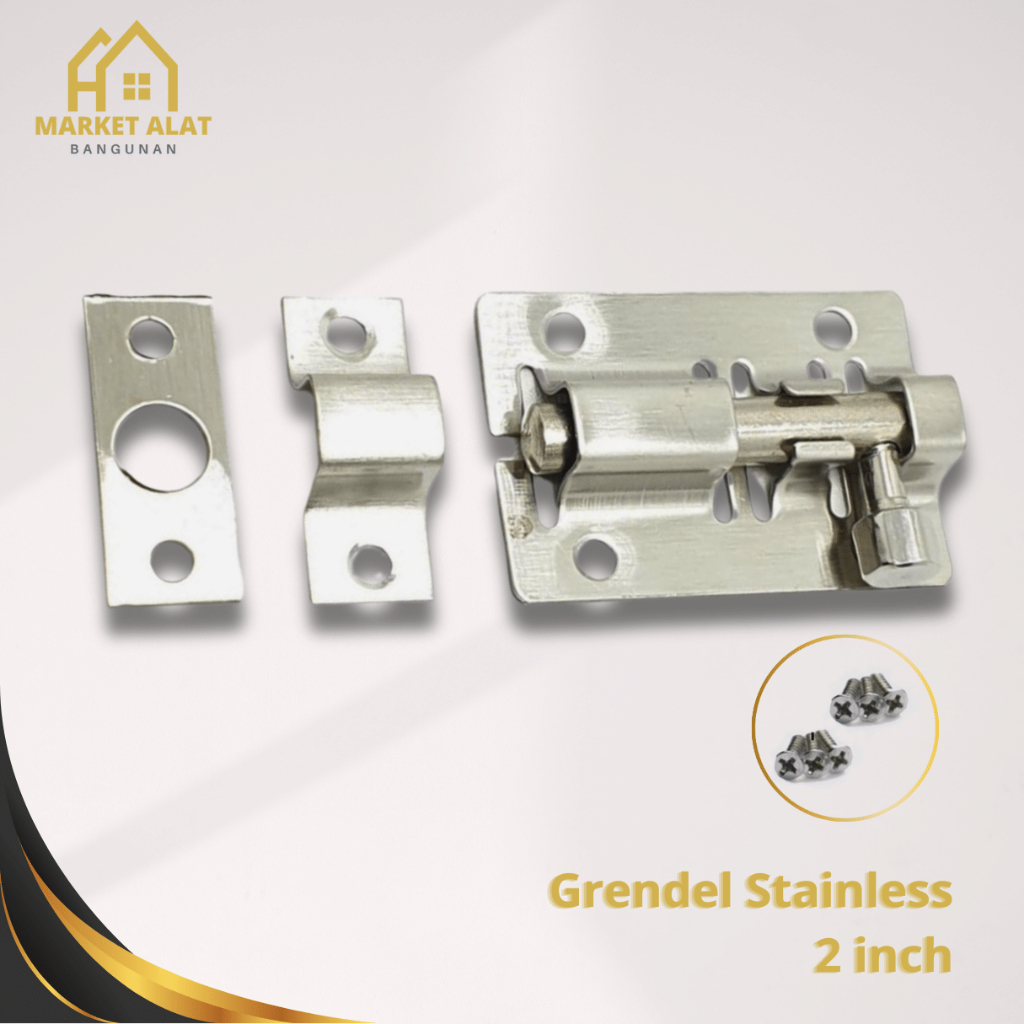 Jual Grendel 2” Stainless Steel / Gerendel Slot Pintu 2 Inci Silver ...