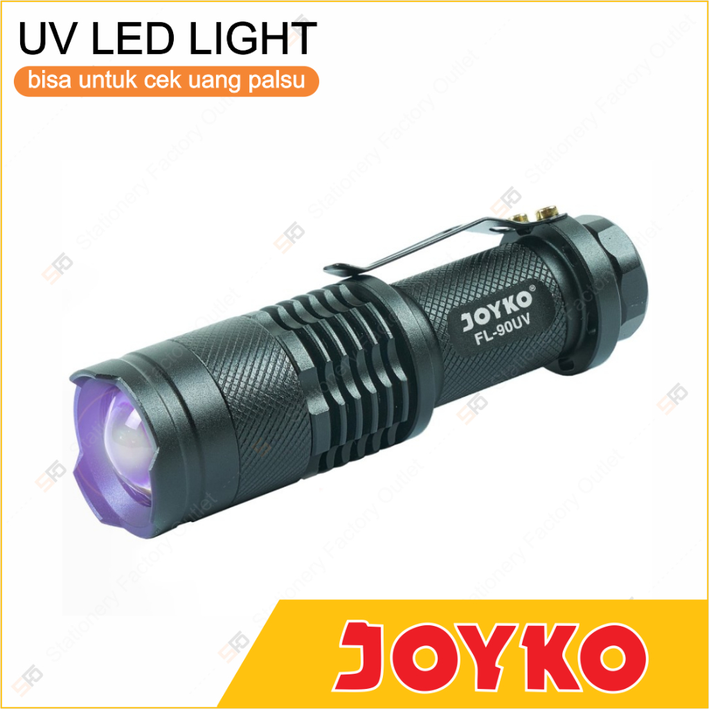 Jual Senter Ultraviolet Joyko FL-90UV - UV LED Flashlight - SFO Semarang Official | Shopee Indonesia