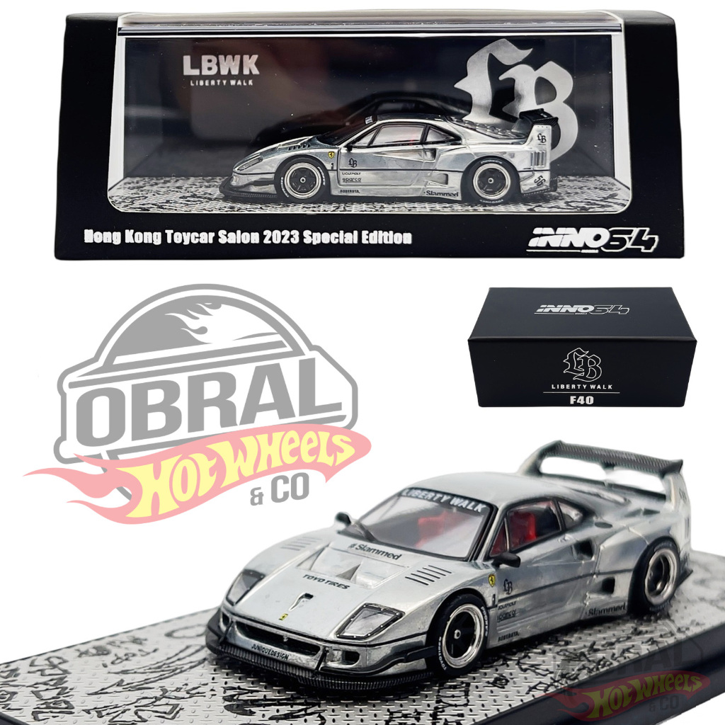 Jual Inno64 Ferrari F40 LBWK Matte Black HongKong Toycar Salon 2023 ...