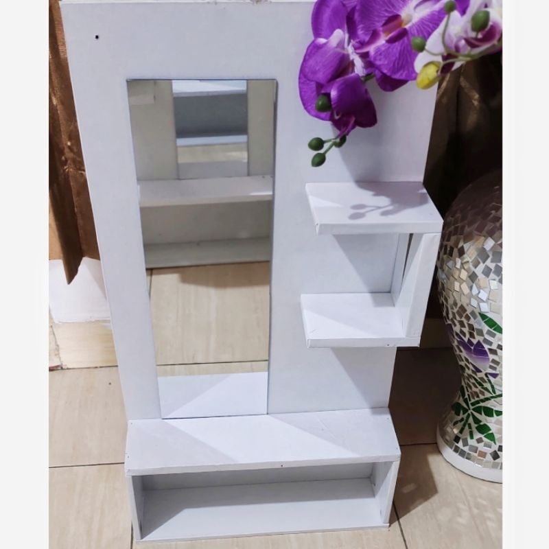 Jual RAK CERMIN DINDING PUTIH MINIMALIS | Shopee Indonesia