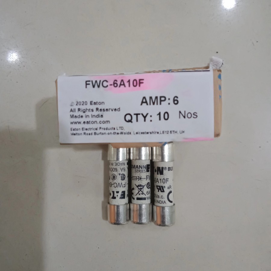 Jual Fuse FWC-6A10F 6A 600V 10x38 Eaton Bussmann Fuse FWC-6A10F 6A 600V ...
