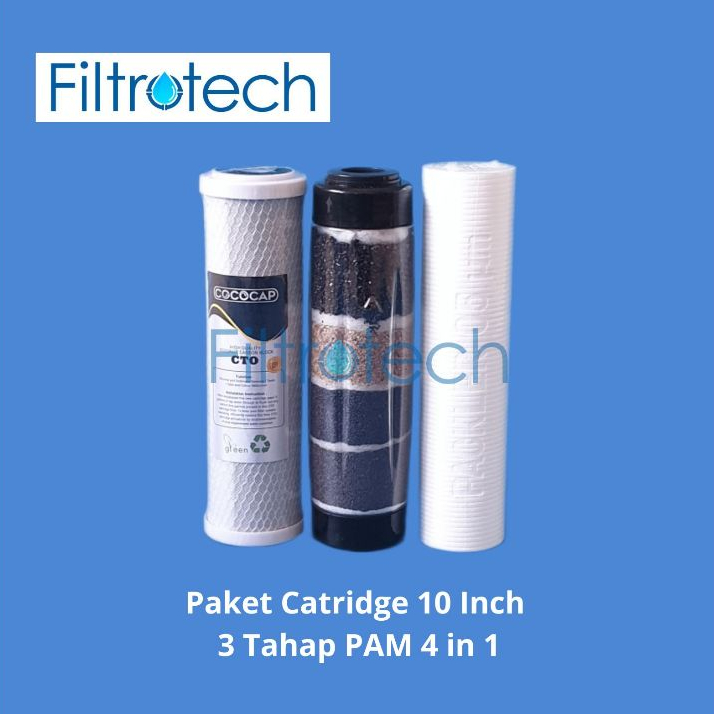 Jual Paket Catridge Filter Air Sumur - Sediment, 4in1, CTO | Shopee ...