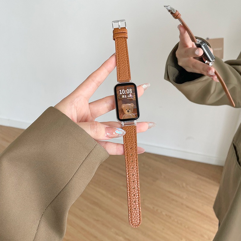 Jual Tali Redmi Band 2/Xiaomi Band 8 Active Strap Leather Pin Buckle Strap for Xiaomi Band 8 ...