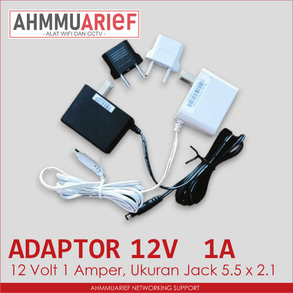 Jual ADAPTOR ADAPTER POWER SUPPLY PSU 12 VOLT 1 AMPER 12V 1A UNTUK CCTV ...