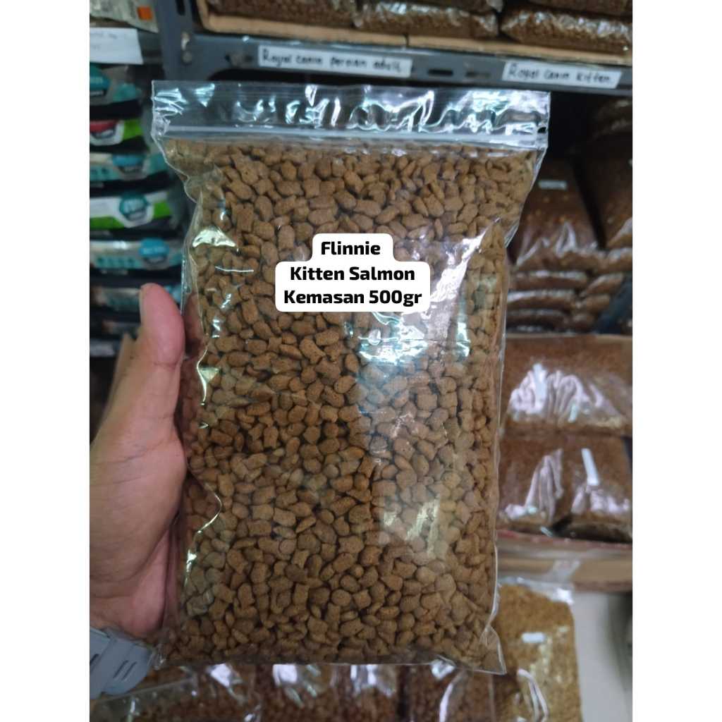 Jual Makanan Kucing Flinnie Kitten Salmon Kemasan Repack 500Gr | Shopee ...