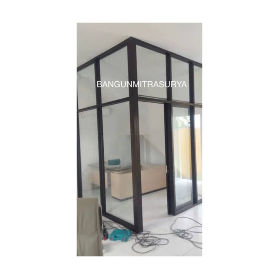 Jual Partisi Kusen Kaca Mati + Pintu Sleding Partisi Gipsum ( Tangga ...