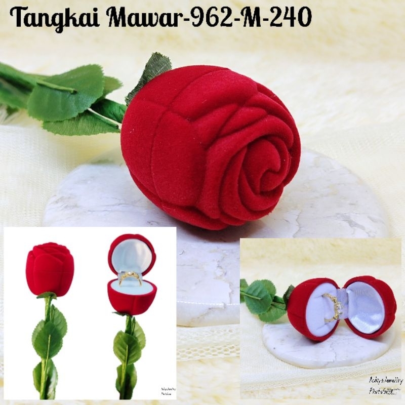 Jual KOTAK PERHIASAN CINCIN BLUDRU MAWAR BOX CINCIN TEMPAT CINCIN RING ...