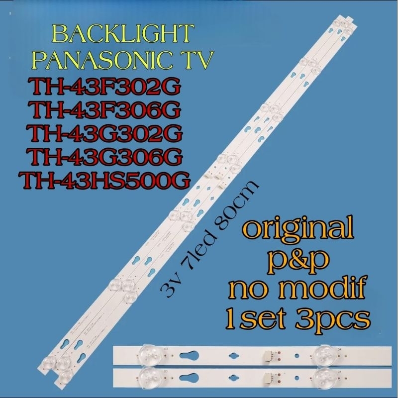 Jual Lampu led bl backlight tv panasonic TH-43F302G TH-43F306G TH ...
