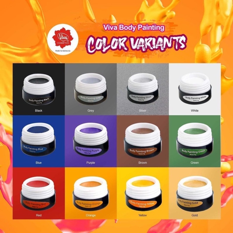 Jual Viva Body & Face Painting - WATERPROOF (tersedia 12 warna ...