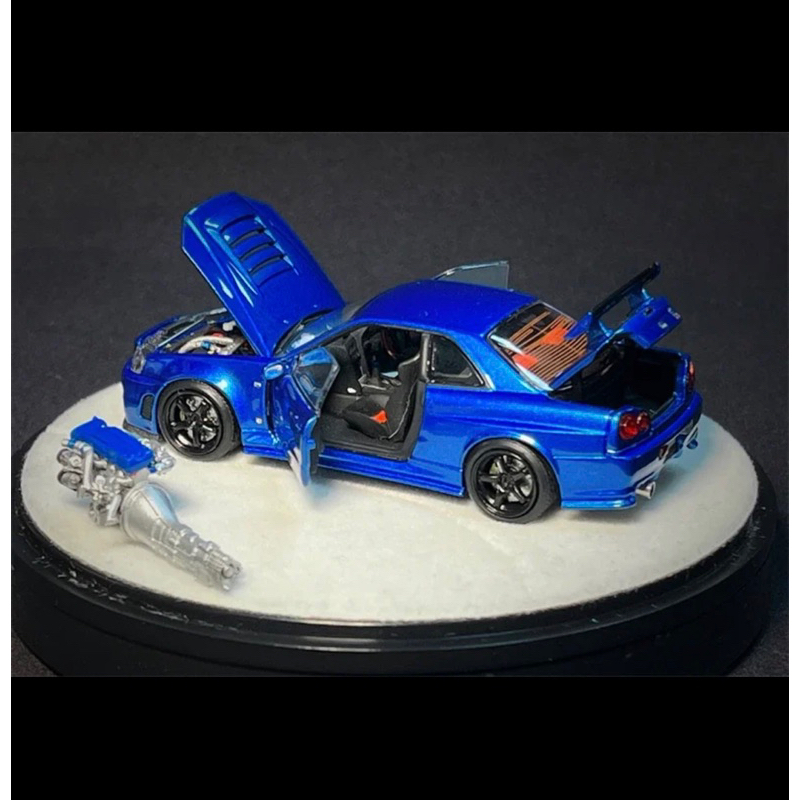 Jual PGM x One Model 1:64 Nissan Skyline R34 Nismo Z-Tune Metallic Blue [Exclusive Packaging ...