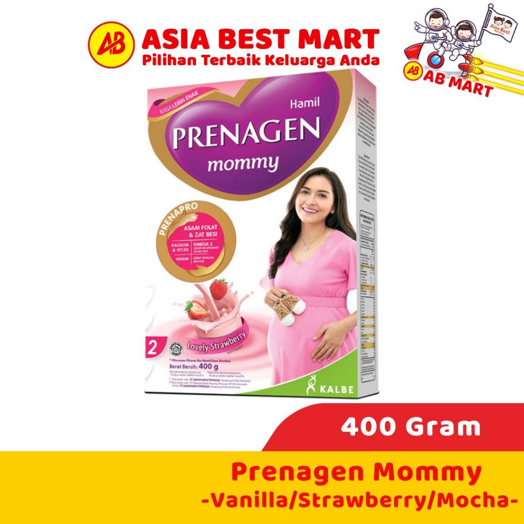 Jual Prenagen Mommy Strawberry Mocha Vanilla Kacang Hijau Cokelat 360 Gr Susu Ibu Hamil | Shopee ...