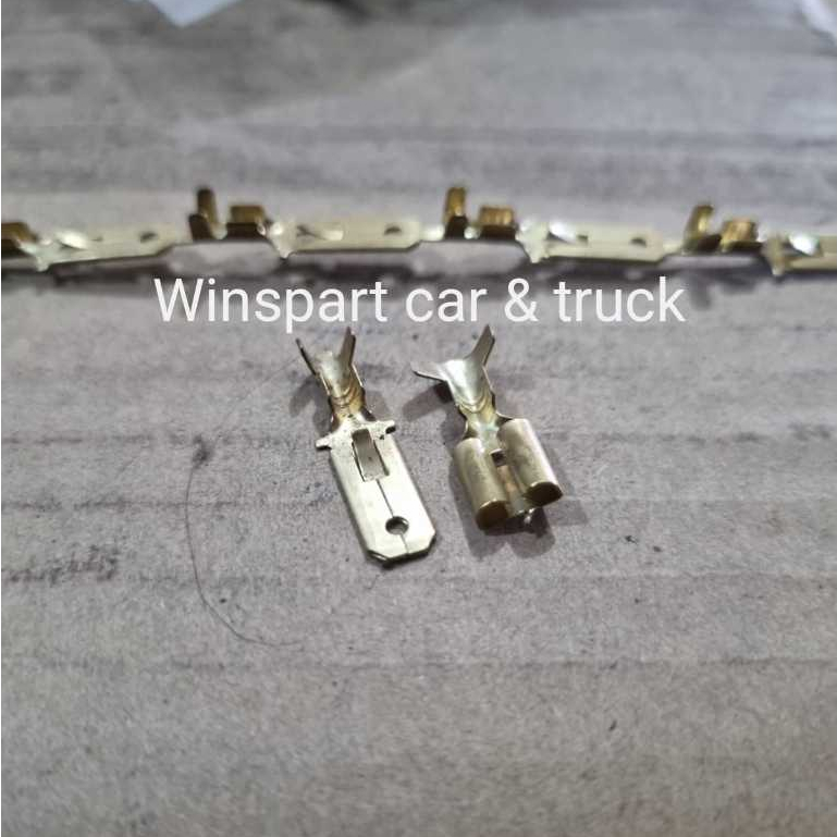 Jual TERMINAL SKUN KABEL GEPENG MALE & FEMALE / JANTAN & BETINA TEMBAGA ...