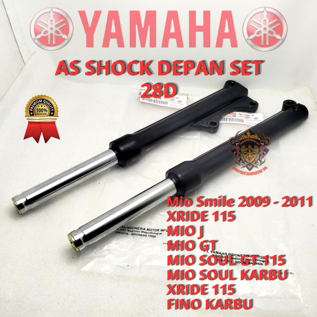 Jual AS SHOCK DEPAN SET MIO 28D AS SHOCK SET TABUNG MIO SMILE ,XRIDE 115 ,MIO J ,MIO GT ,MIO ...