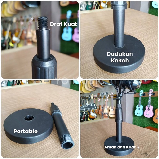 Jual KODE M62E Tripod Mic Meja Stand Mic Meja Condensor Forteyo ...