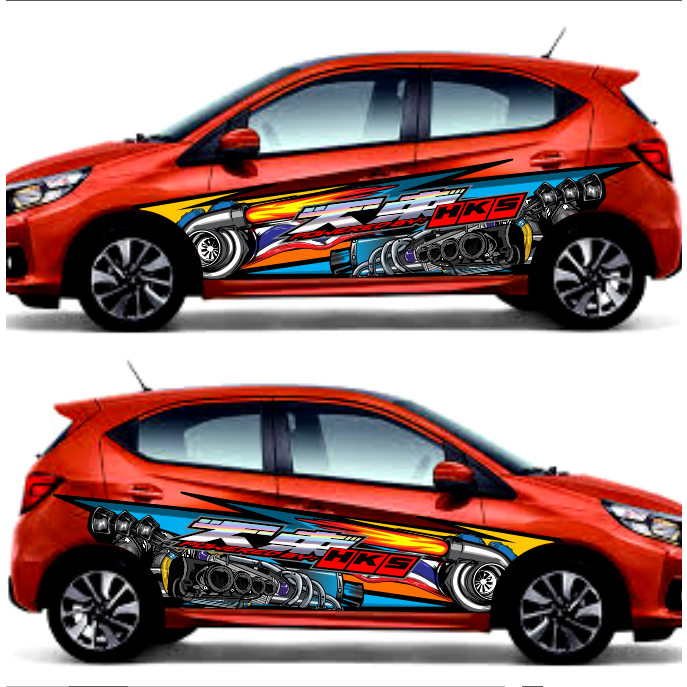 Jual stiker mobil AYLA AGYA sticker ayla body samping | Shopee Indonesia
