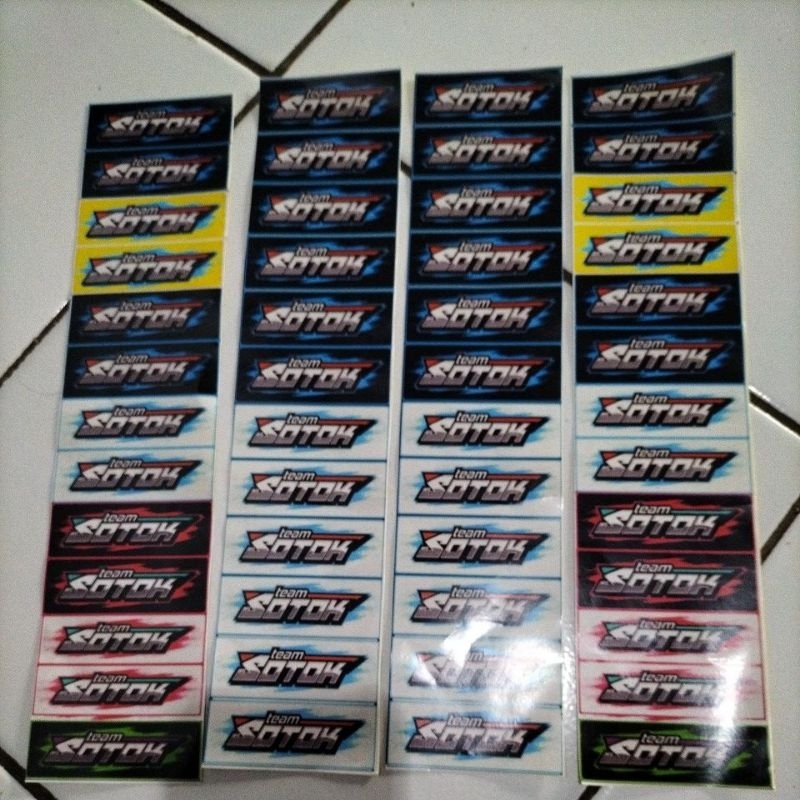 Jual Stiker Team Sotok isi 12 dan 13 Bahan Cromo | Shopee Indonesia