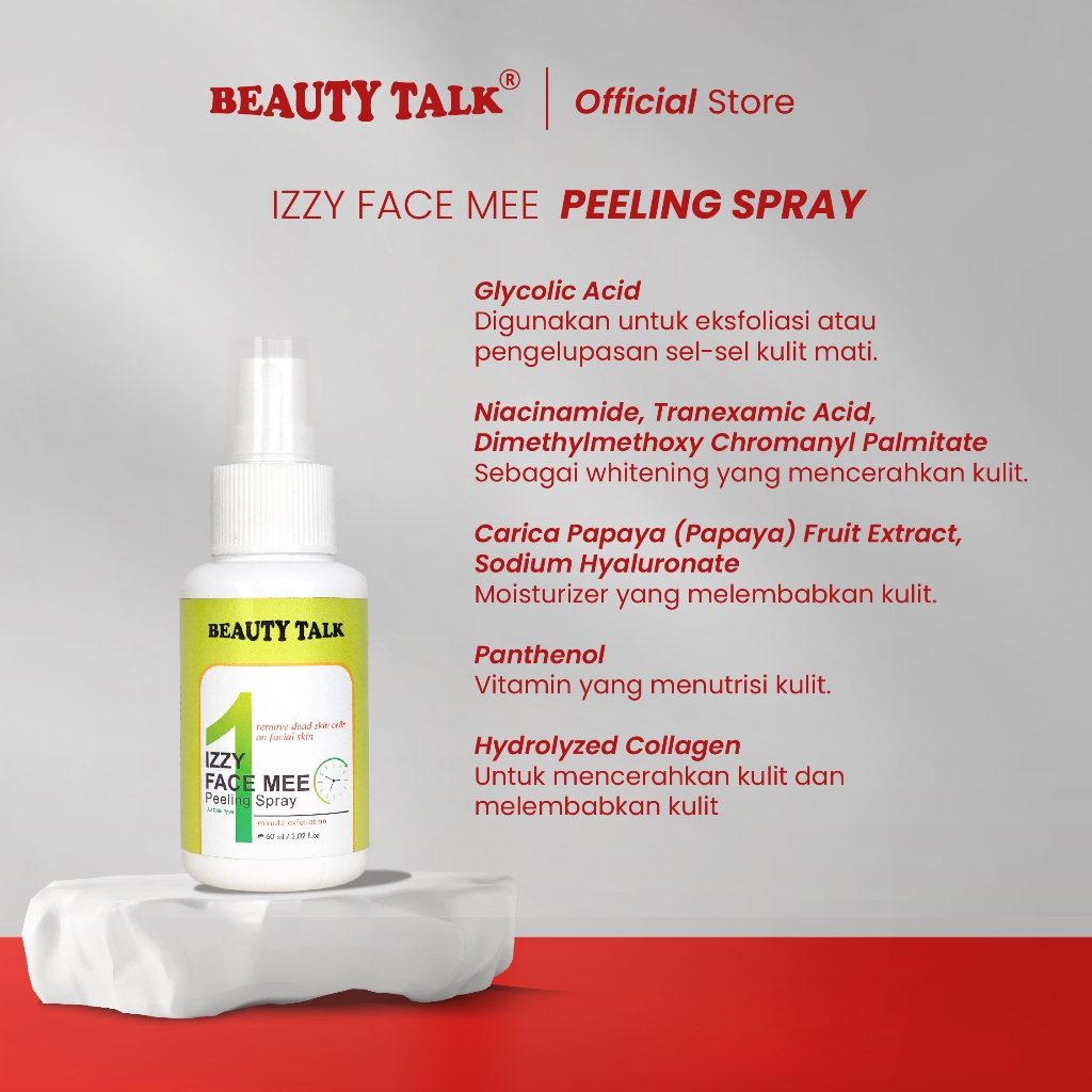 Jual BEAUTY TALK Izzy Face Mee Peeling Spray - 60ML | Pengangkat ...