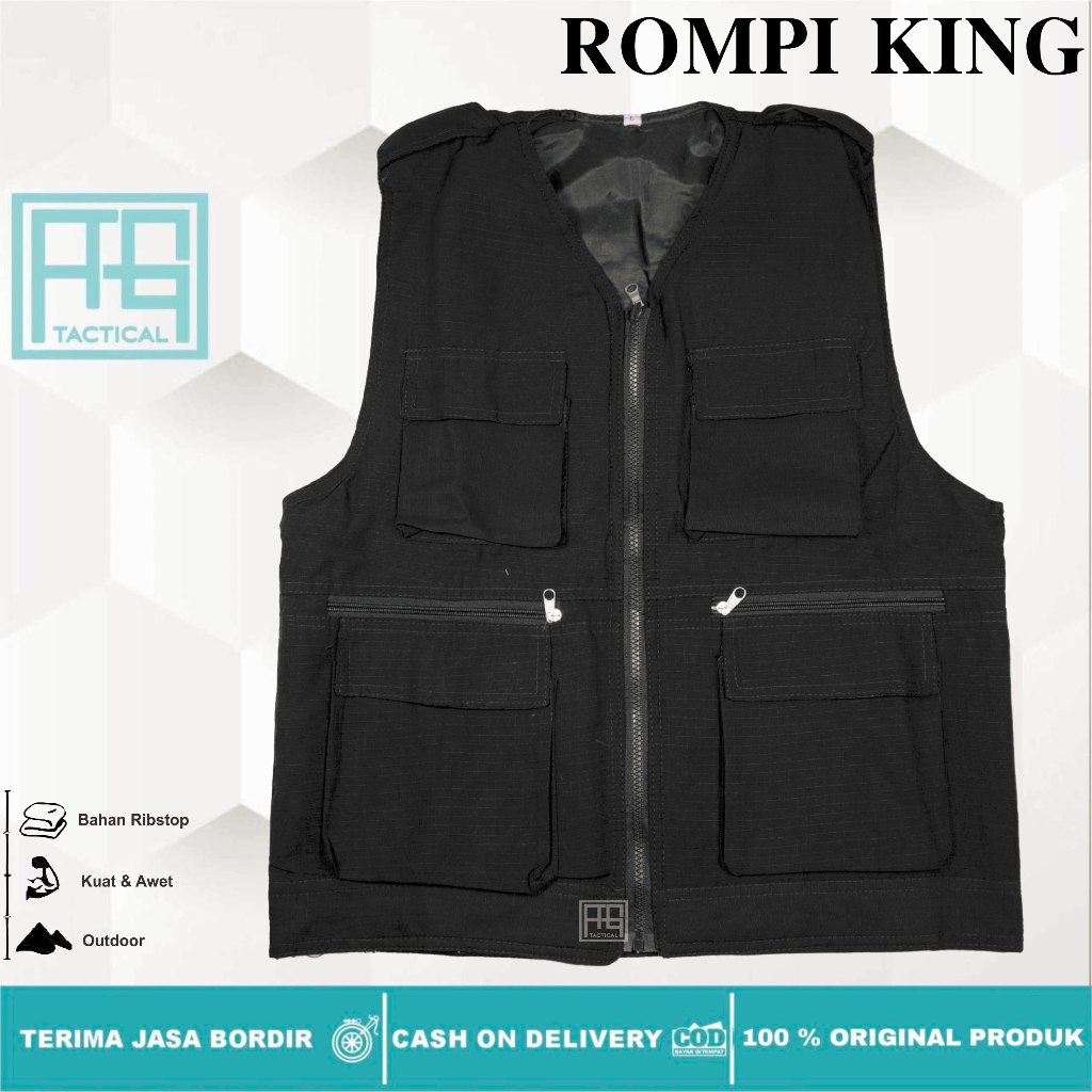 Jual Rompi Tactical Lapangan Outdoor / Vest Cargo Casual Multifungsi ...