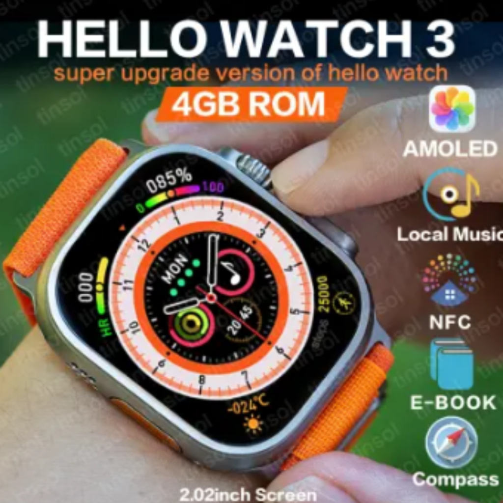 Jual Hello 3+ 49mm Amoled screen smartwatch like Apple Iwatch display ...