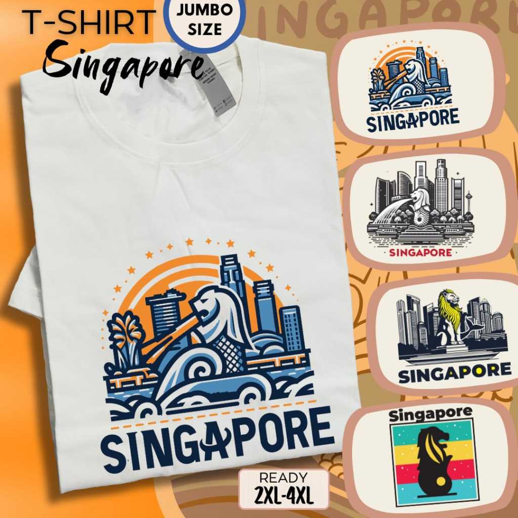 Jual Kaos JUMBO Oleh-oleh Singapore Series Destinasi Wisata Negara ...
