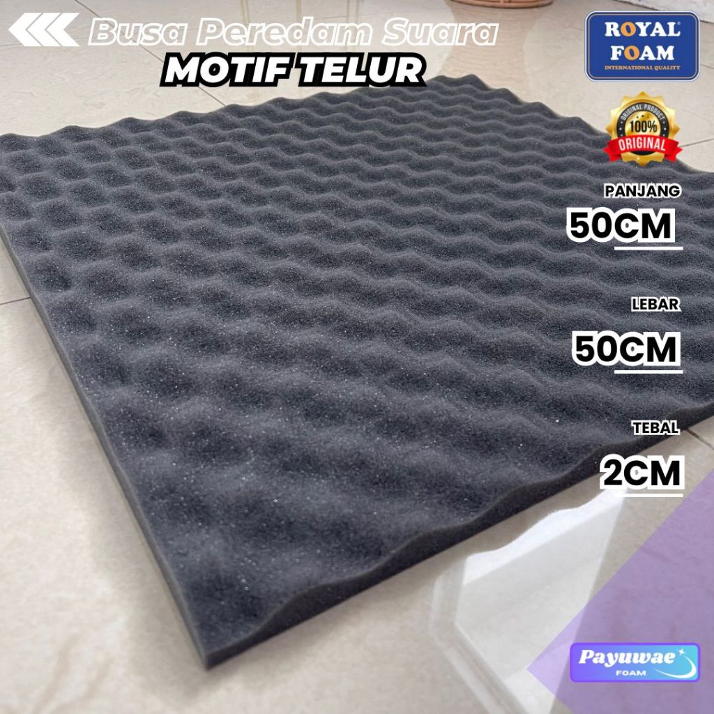 Jual Busa Peredam Suara Ruangan Studio Musik Podcast Ukuran 50x50x2cm ...