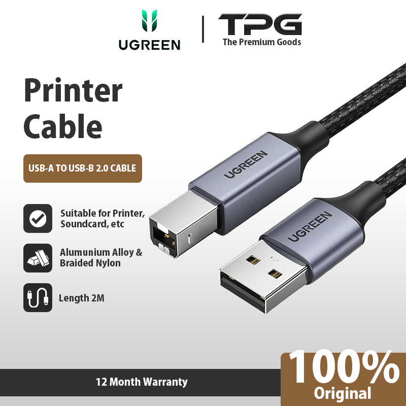 Jual THE PREMIUM GOODS - KABEL DATA PRINTER UGREEN USB TO USB-B 2.0 FAX ...