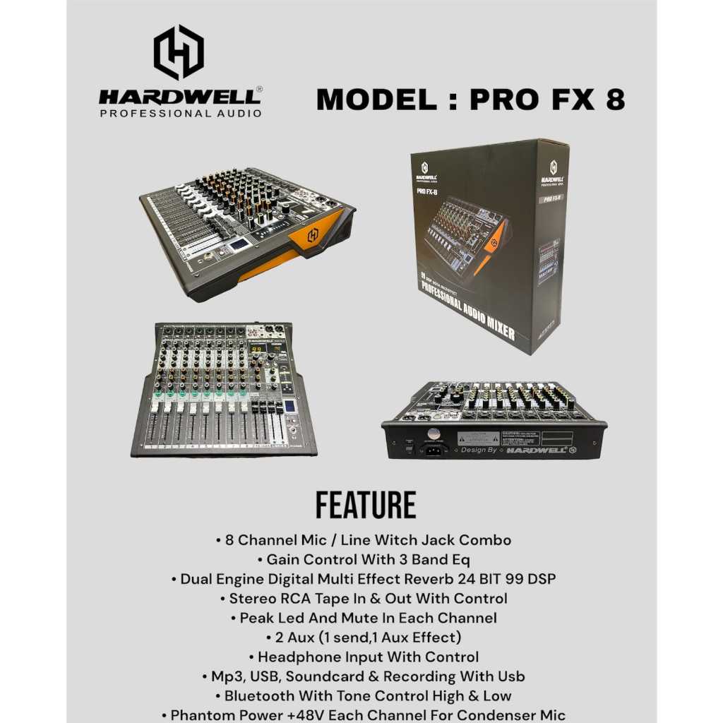 Jual MIXER HARDWELL PRO FX 8 ORIGINAL 8 CHANNEL MIXER AUDIO HARDWELL ...
