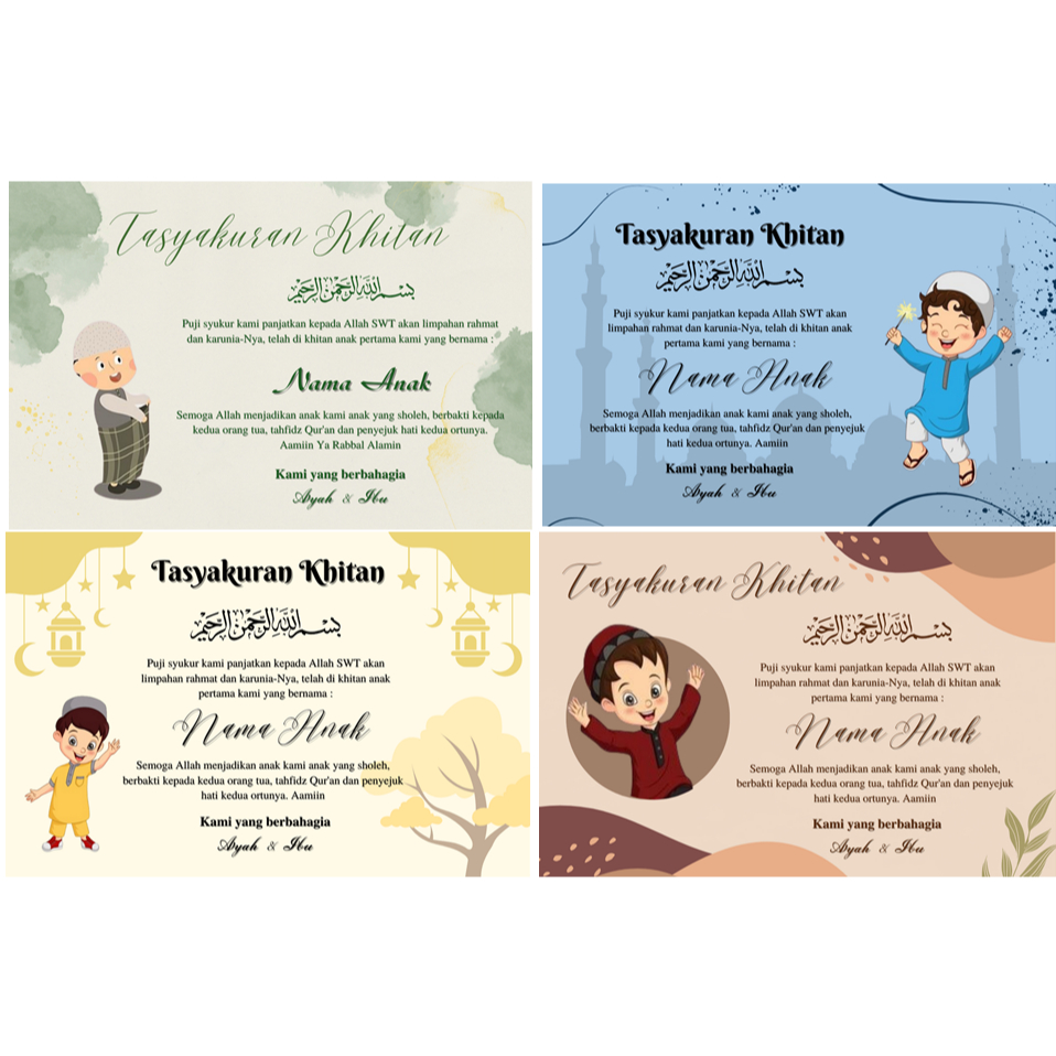 Jual STICKER KARTU TASYAKURAN KHITANAN/LABEL KHITANAN/STIKER KHITANAN ...