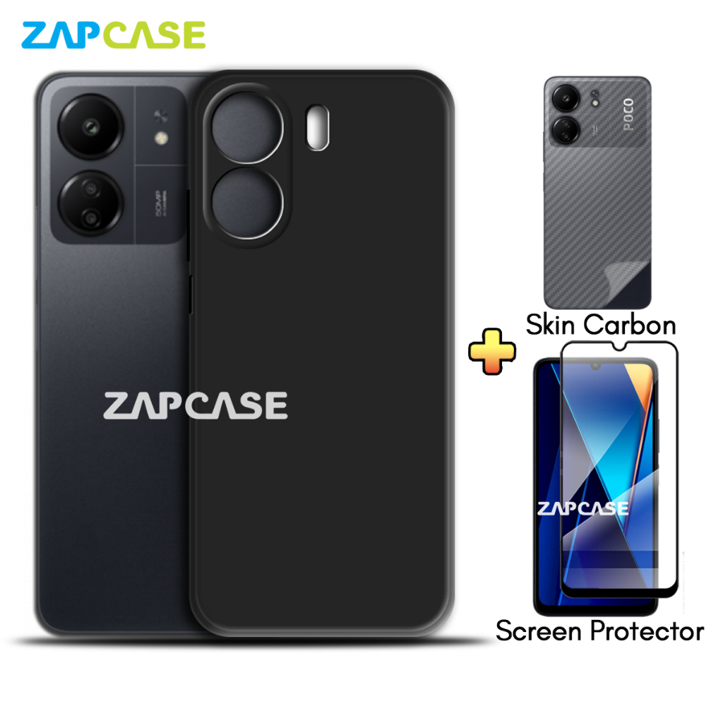 Jual Paket 3in1 Case Xiaomi Poco C65 Casing Ultra Slim Matte Free ...