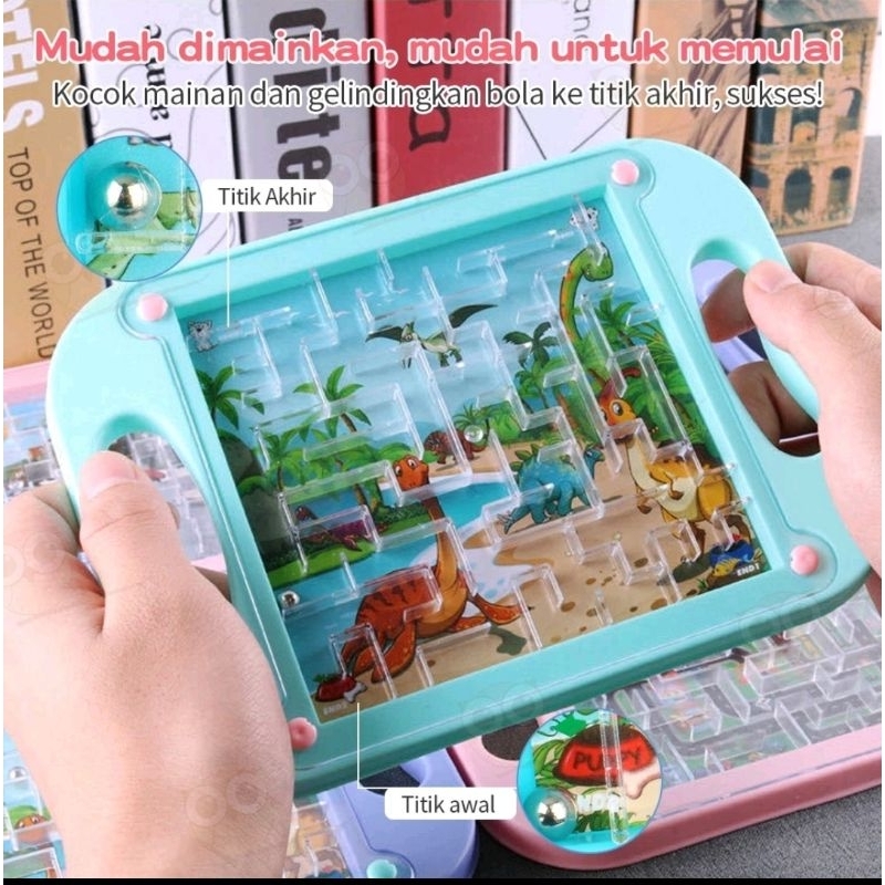 Jual Mainan Jadul Labirin 2 Bola Keseimbangan Maze Puzzle Ball Mainan ...