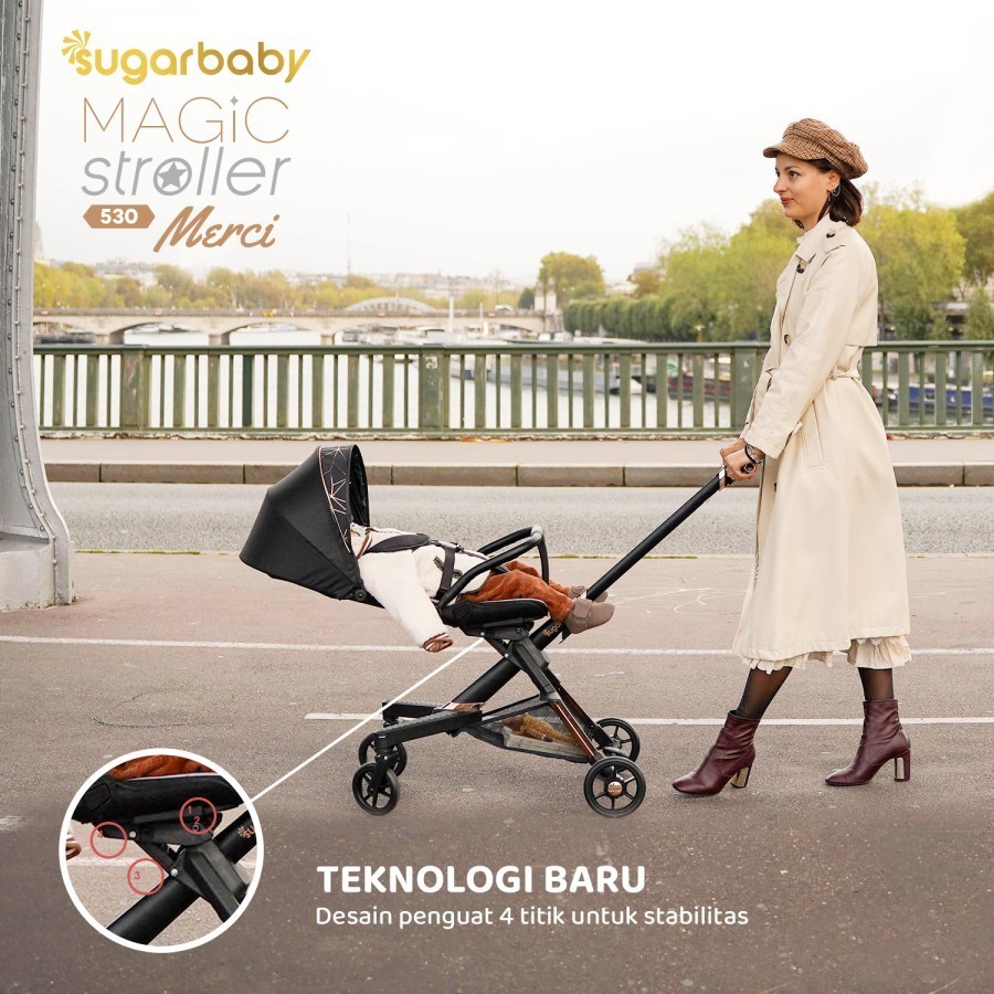 Jual SUGAR BABY MAGIC STROLLER 530 MERCI | Shopee Indonesia
