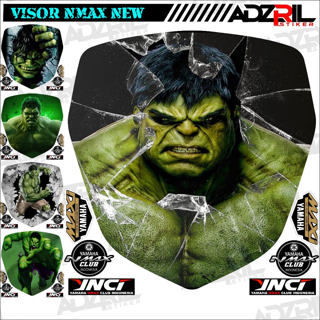 Jual Stiker visor Winshield yamaha Nmax NEW 155 2020-2023 HULK KEREN ...