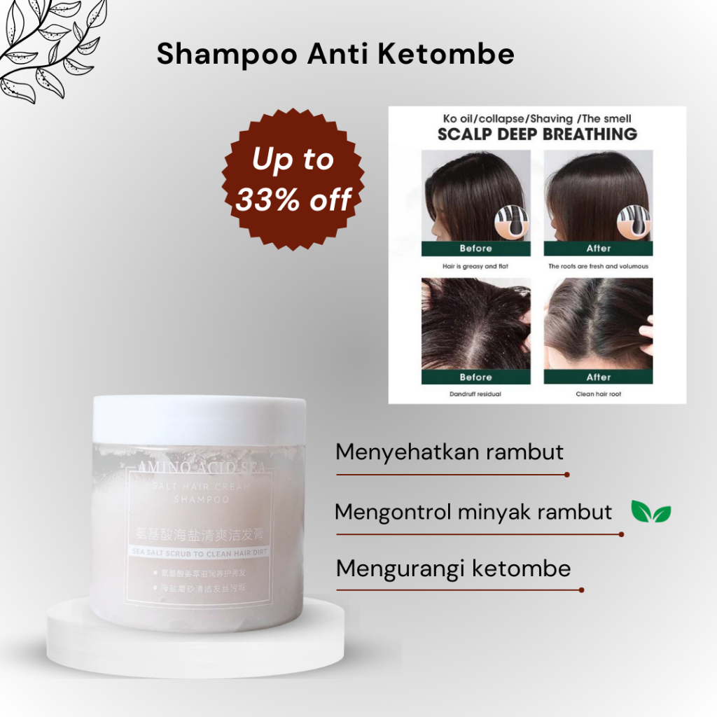 Jual AMINO SEA SALT Sampo Anti-Ketombe Shampo Scalp Care Products Contains Sea Salt To Quickly ...