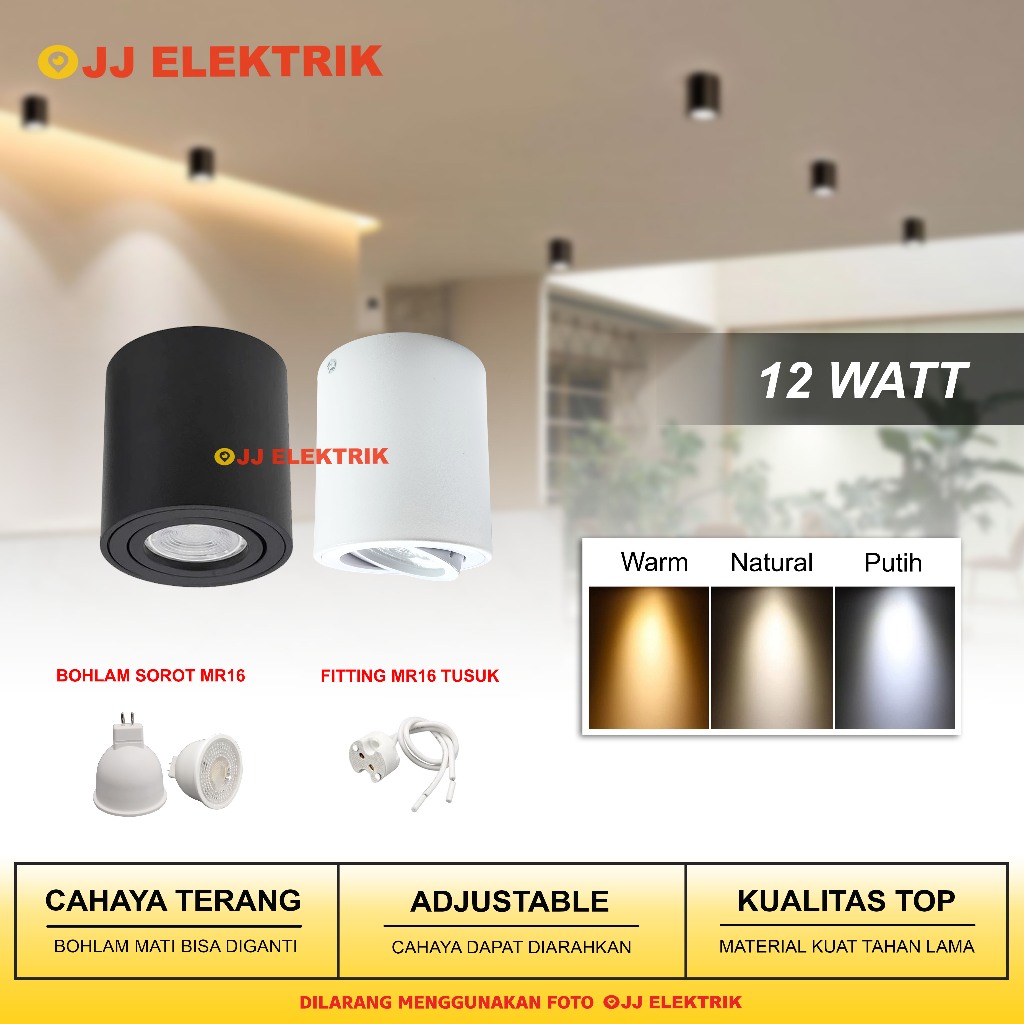 Jual Lampu Downlight Outbow MR16 LED Plafon Sorot 12W Spotlight 12 Watt | Shopee Indonesia