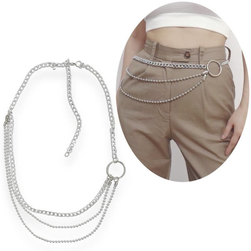 Jual Danish Triple Layer O ring Chain Belt Body Chain Ikat Pinggang ...