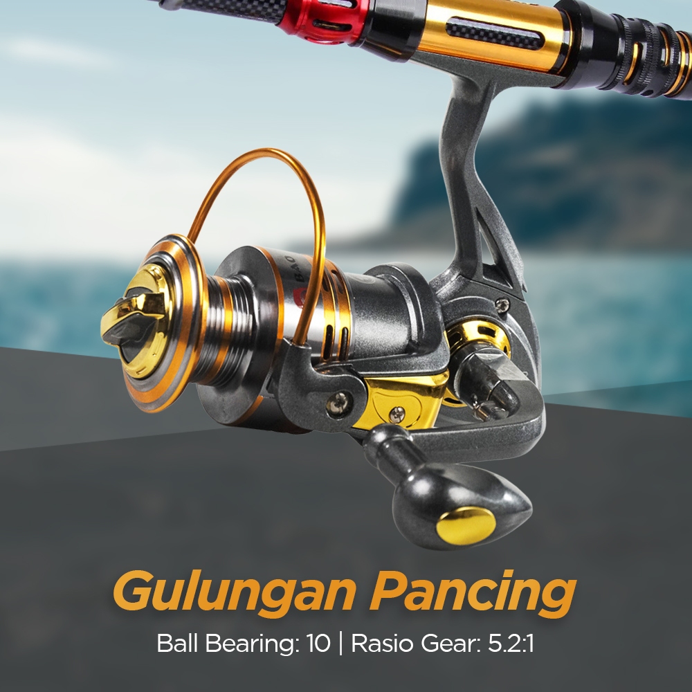 Jual Spinning Fishing Reel Joran Pancing Gulungan Pancing Fishing Reel ...